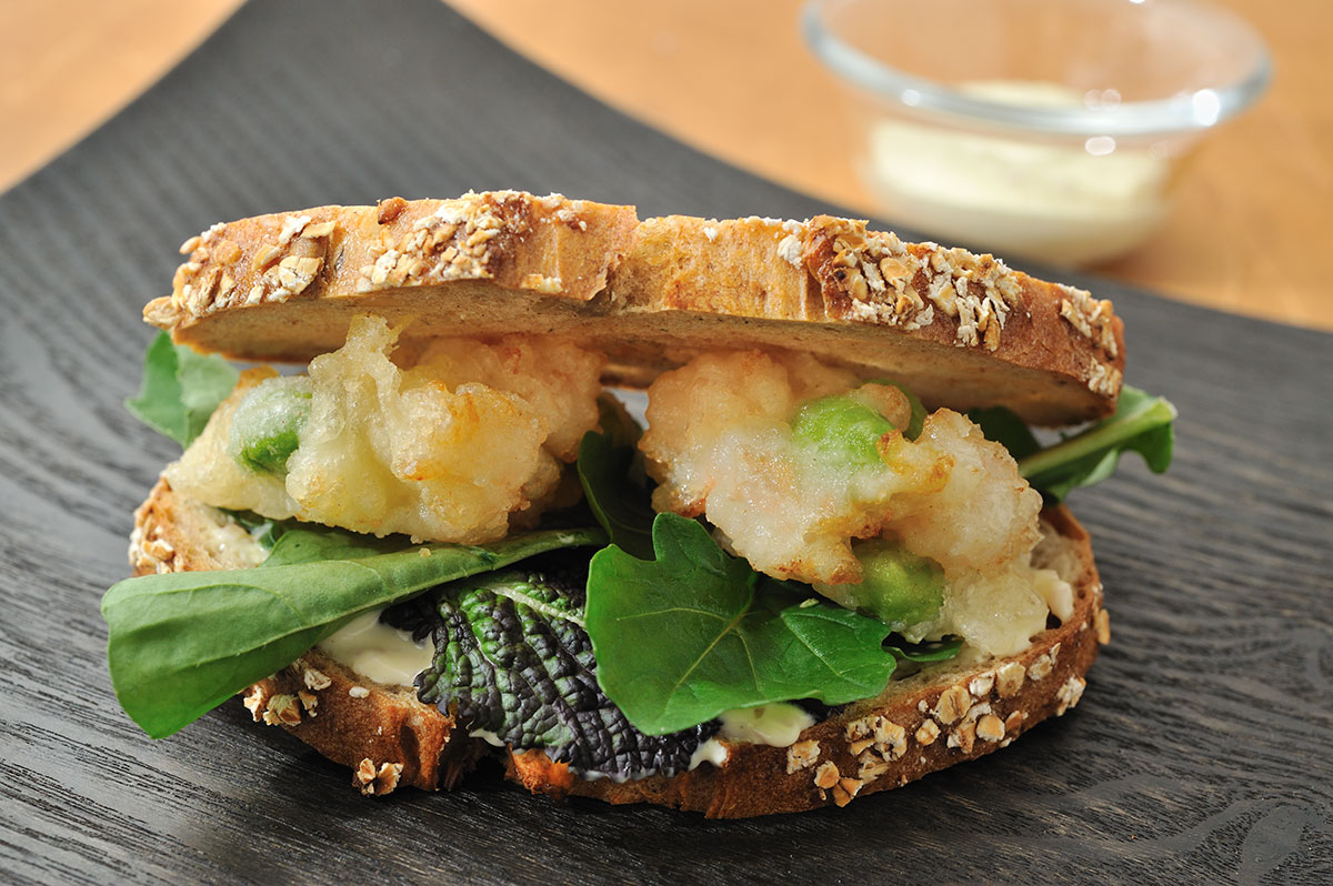 Shrimp Tempura Sandwich, Wasabi Mayonnaise | Medallion Foods Inc.